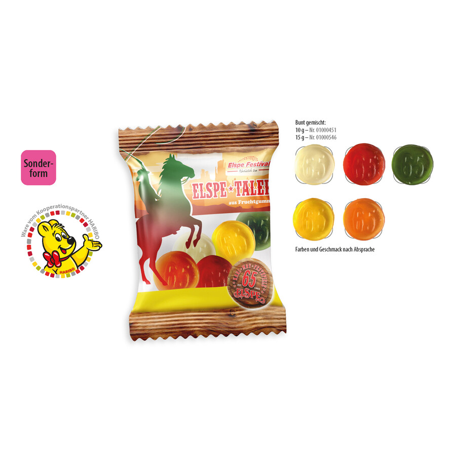 HARIBO customized shape promotional bags, 10 g
